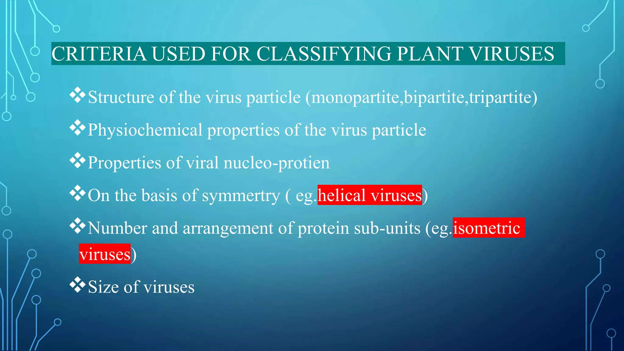 Classification of plant viruses | PPTX