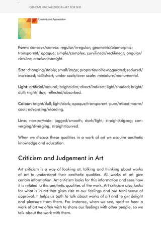 General Knowledge in Art for Senior High schools | PDF