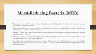 Microbial Biocorrosion - An Introduction... | PPTX