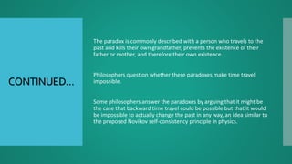 Time Travel: Concepts and Theories | PPTX