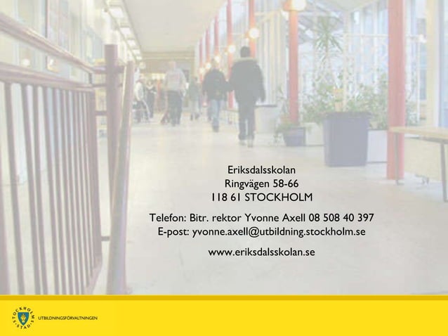 Bilden som språk Eriksdalsskolan | PPT