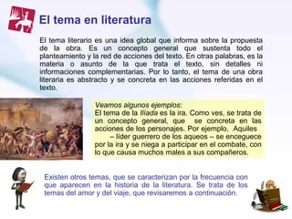 DIAPOSITIVA > TEMA Y TOPICOS LITERARIOS | PPT