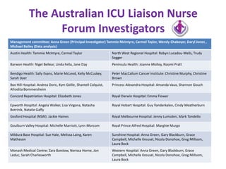 ANZICS S&Q 2014 - RRT: Anna Green presents the role of the ICU liaison ...