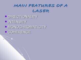 LASER presentation-By GK | PPT | Physics | Science