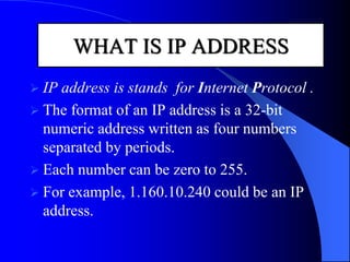 Staitic IP addresing | PPTX