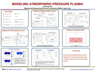 MODELING ATMOSPHERIC-PRESSURE PLASMA | PDF