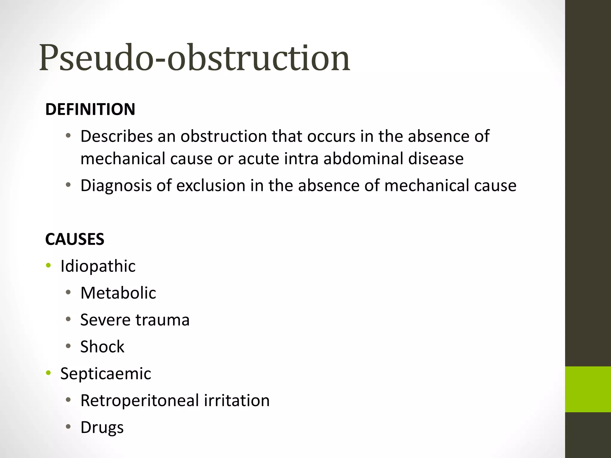 intestinal obstruction | PPTX