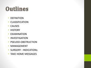 intestinal obstruction | PPTX