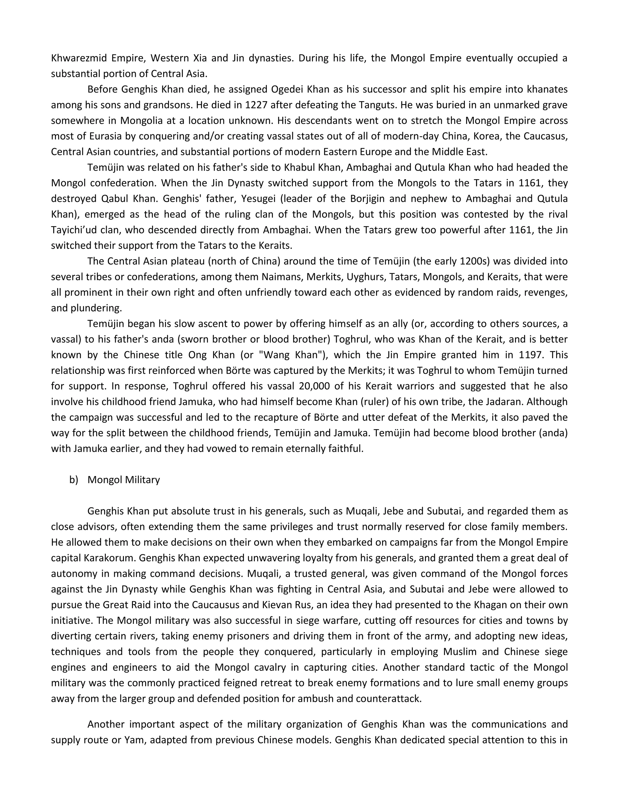 Genghis Khan, the Modern Manager | DOCX