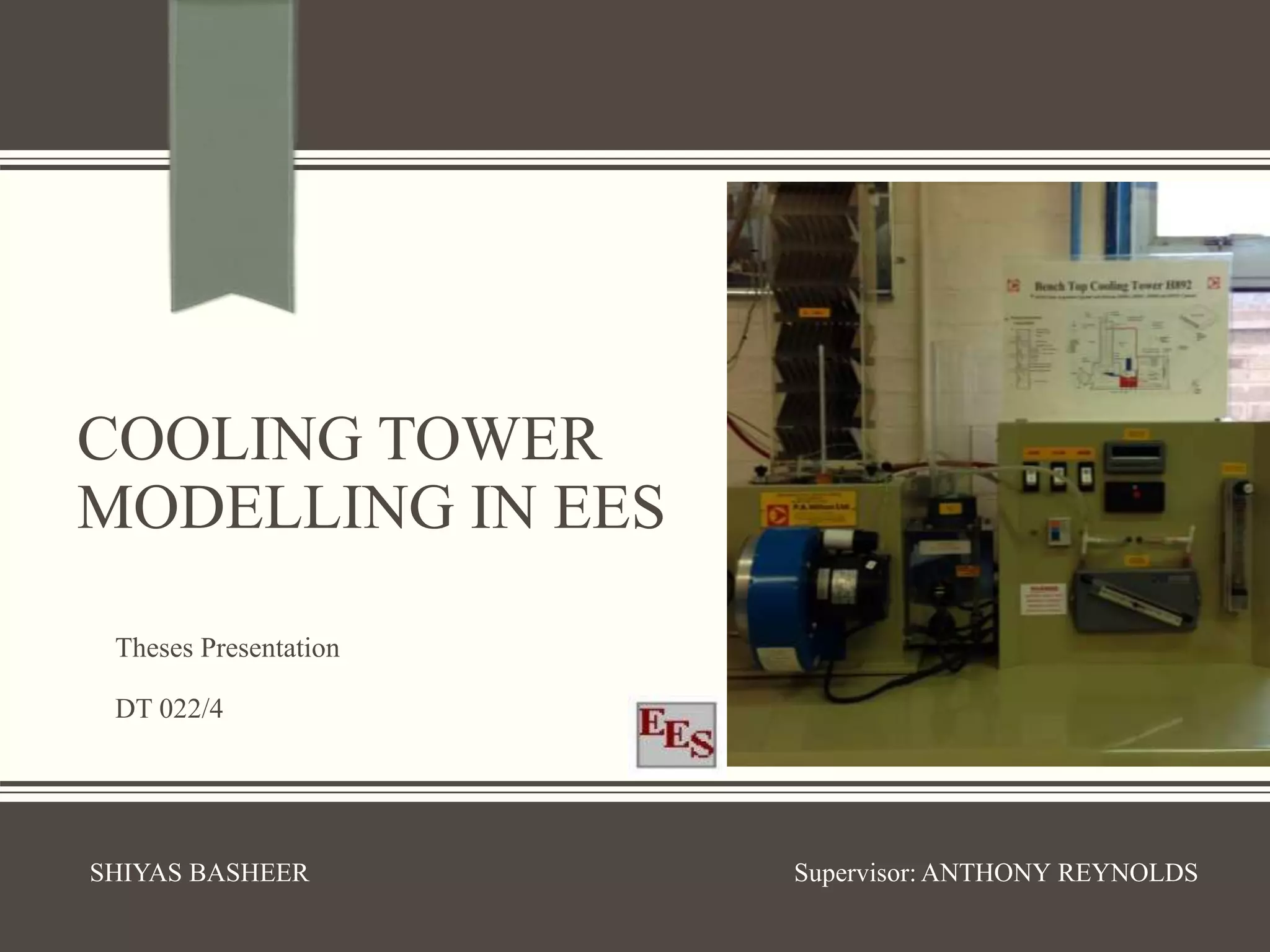 Modelling of a cooling tower in EES | PPTX