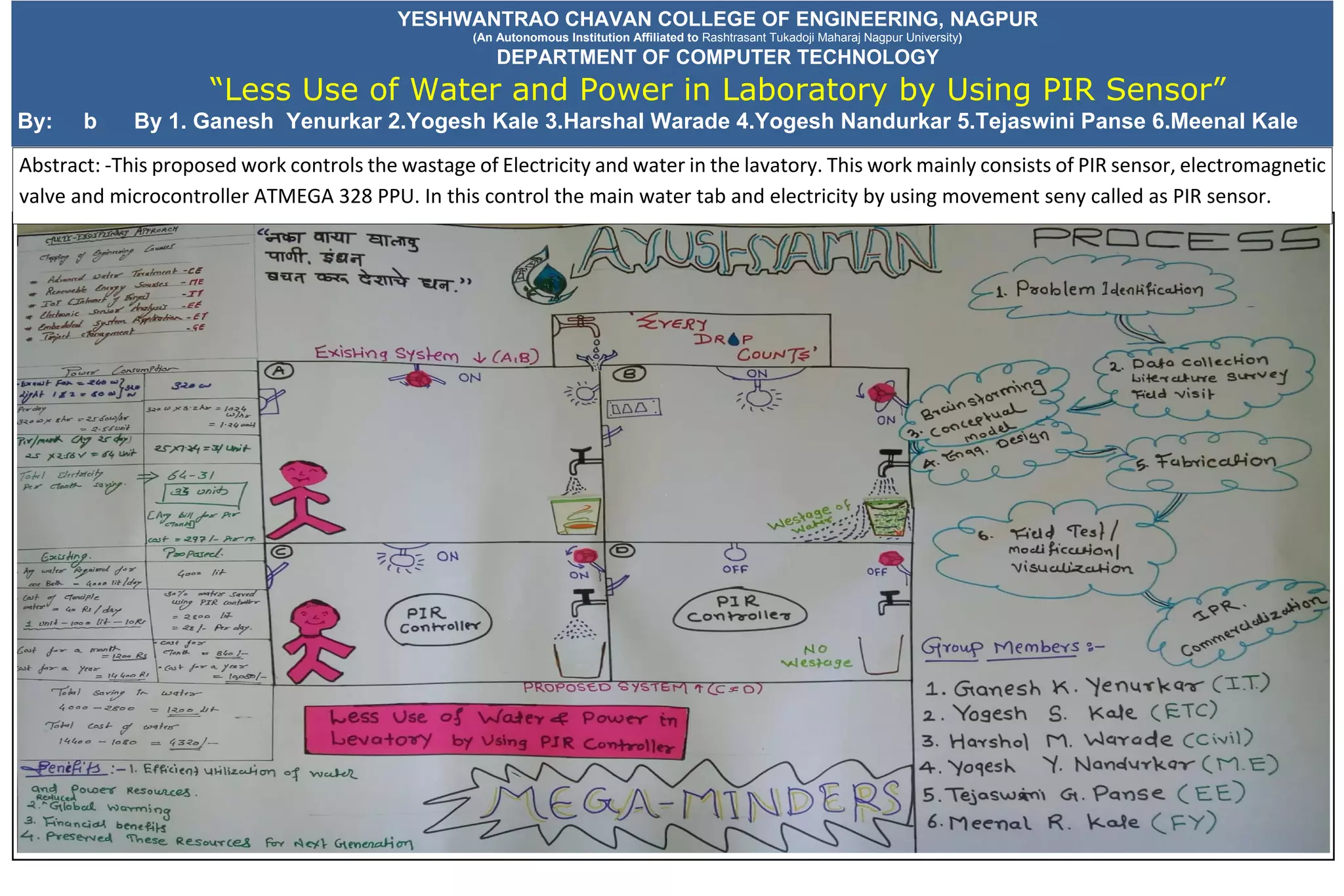 “Less Use of Water and Power in Laboratory by Using PIR Sensor | PDF