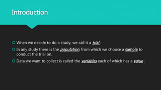 1 variables - Statistics | PPT