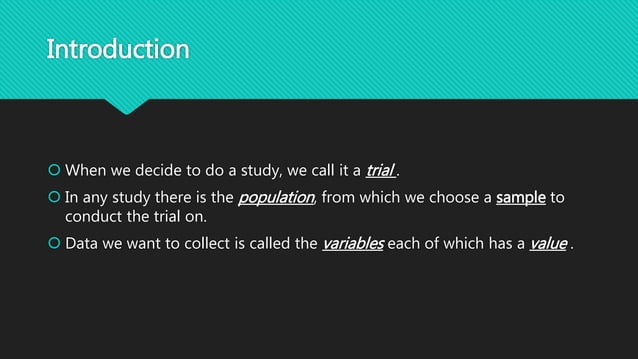 1 variables - Statistics | PPT