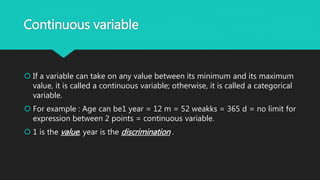 1 variables - Statistics | PPTX