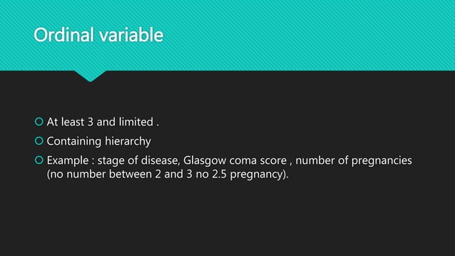 1 variables - Statistics | PPT