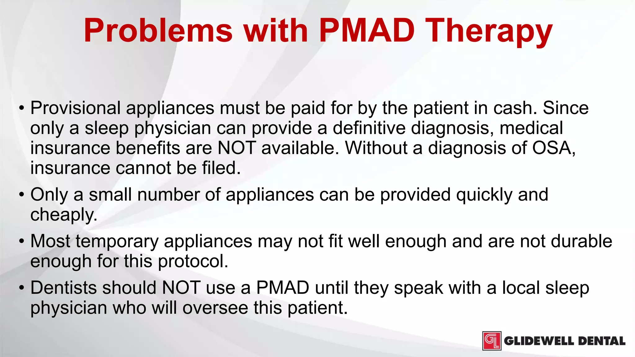 Provisional Mandibular Advancement Therapy (PMAD) | PPTX