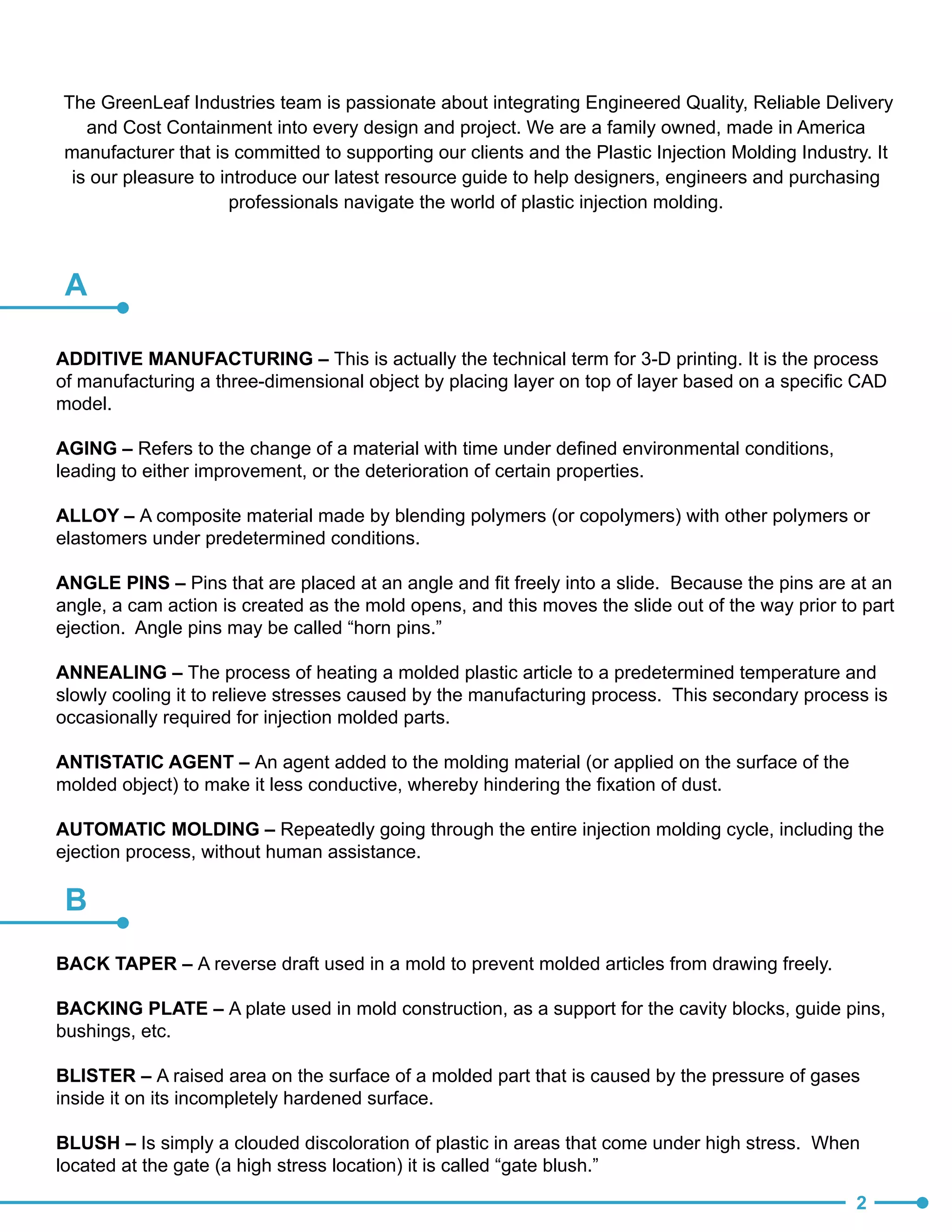 Guide To Plastic Injection Molding Terminology - GreenLeaf Industries ...