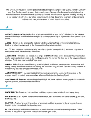 Guide To Plastic Injection Molding Terminology - GreenLeaf Industries ...