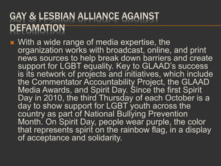 GLAAd - Supporting the LGBT Community | PPTX