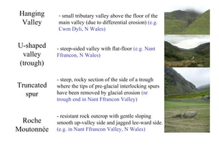 Glacial Erosion Features 3 | PPT | Geography | Science