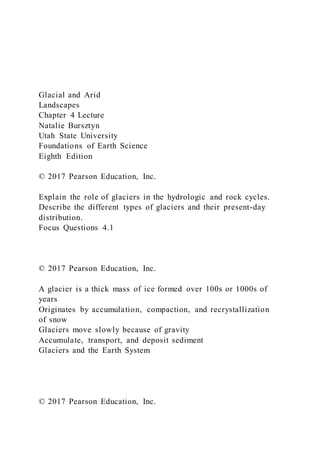 Glacial and AridLandscapesChapter 4 LectureNatalie Bur | PDF