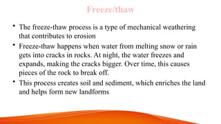 GLACIAL Erosional process presentation for glacier geomorphology | PPTX