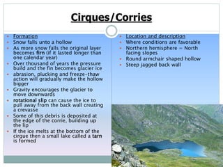 Glacial landforms AS Level Geography | PPTX