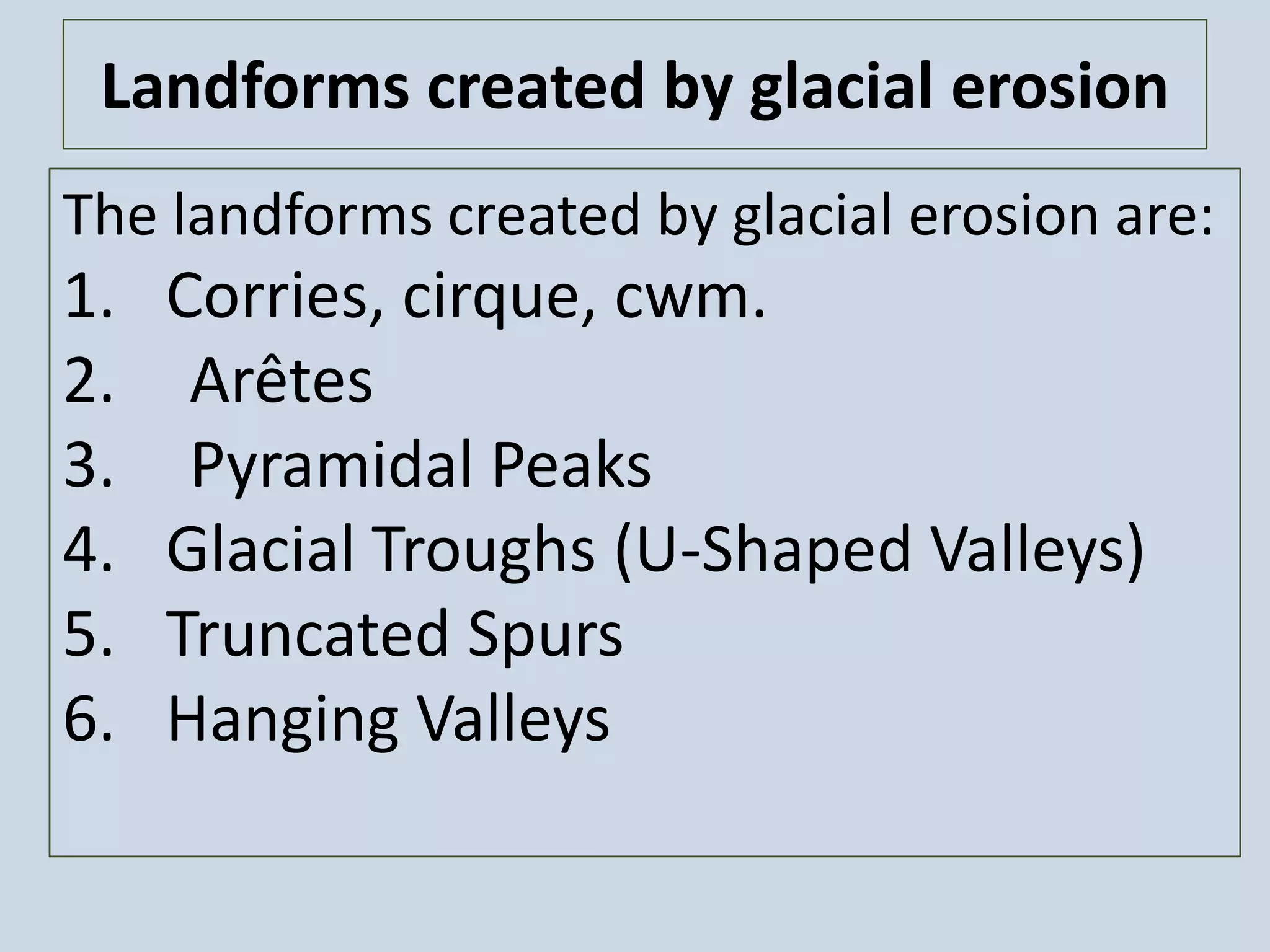 Glacial landforms2 | PPTX