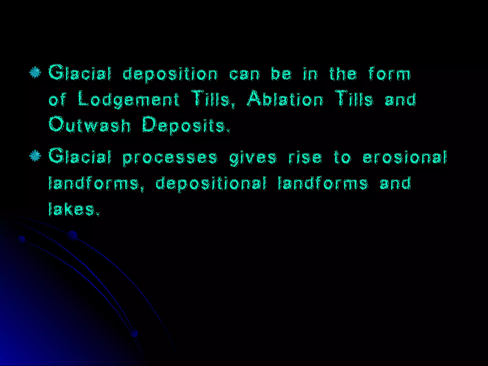 Glacial processes and their land forms. | PPT
