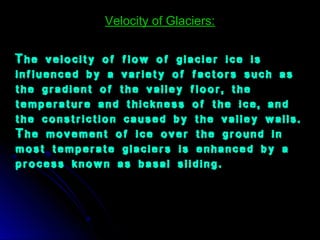 Glacial processes and their land forms. | PPT