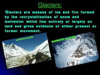 Glacial processes and their land forms. | PPT