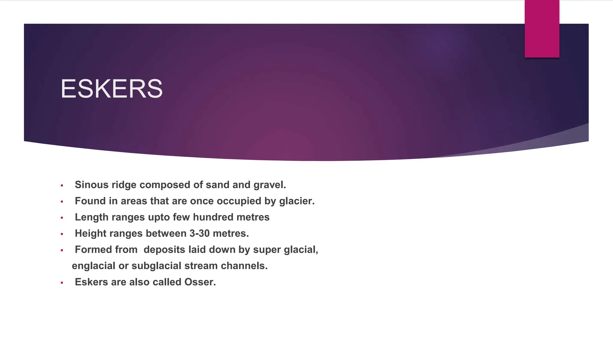 Glacier Geomorphology , Erosional landforms,Depositional Features ...
