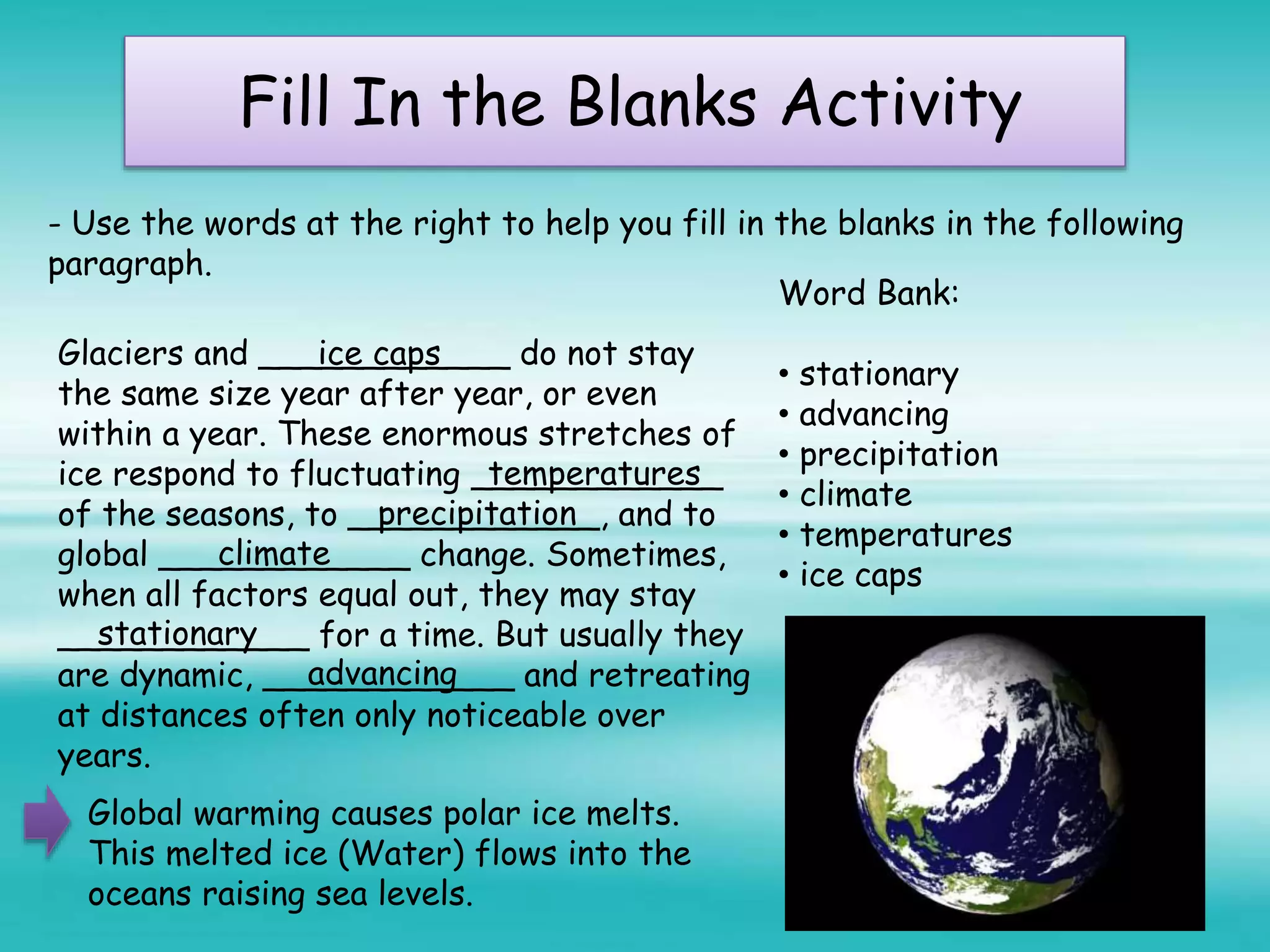 Glaciers, Polar Ice and Global Warming | PPTX