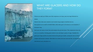 Glaciers project | PPTX