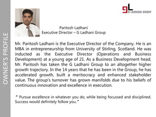 Paritosh Ladhani - G Ladhani Group | PPTX