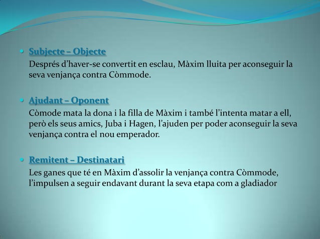 Gladiator, arquetipus Propp | PPTX