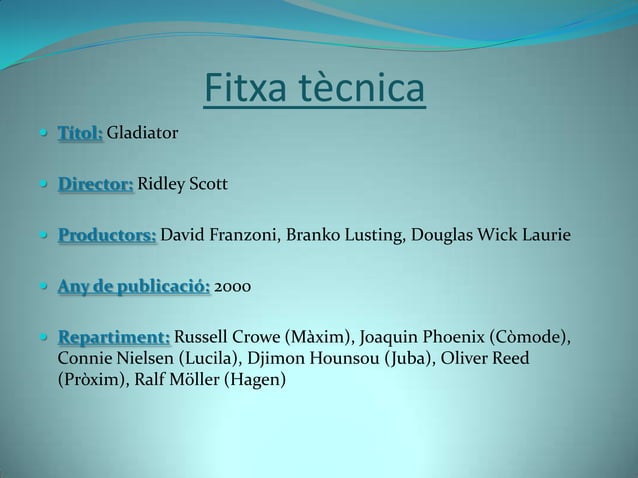 Gladiator, arquetipus Propp | PPTX