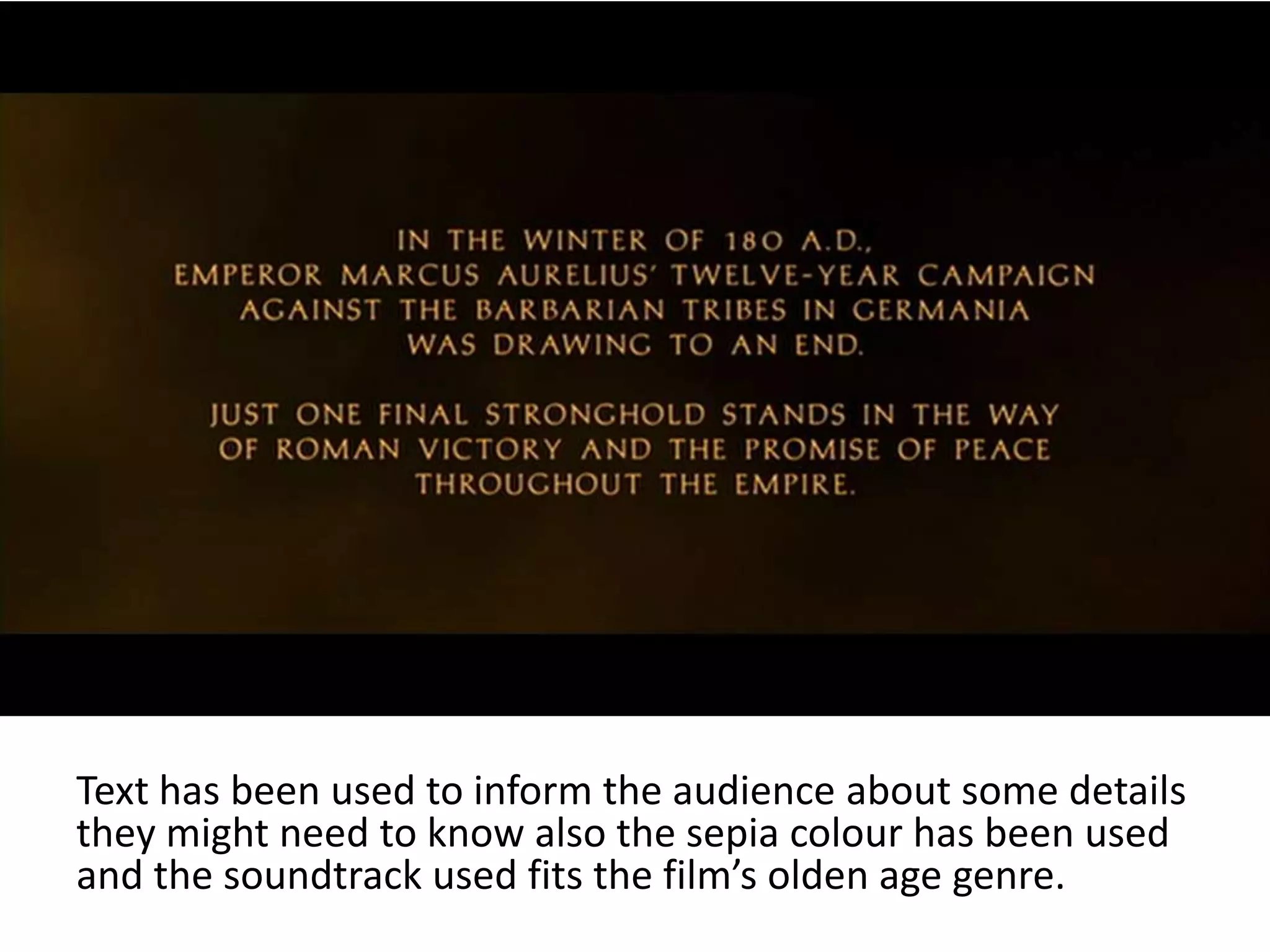 Gladiator opening sequence | PPTX