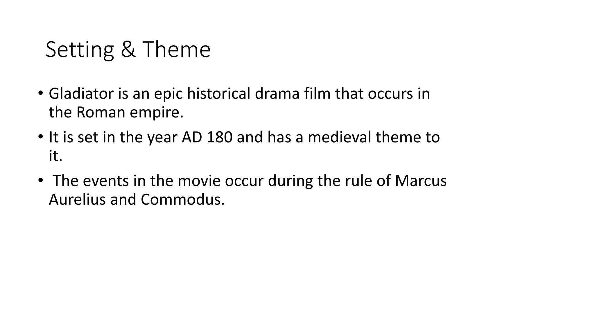 A Critical Analysis of the movie 'Gladiator'. | PPTX