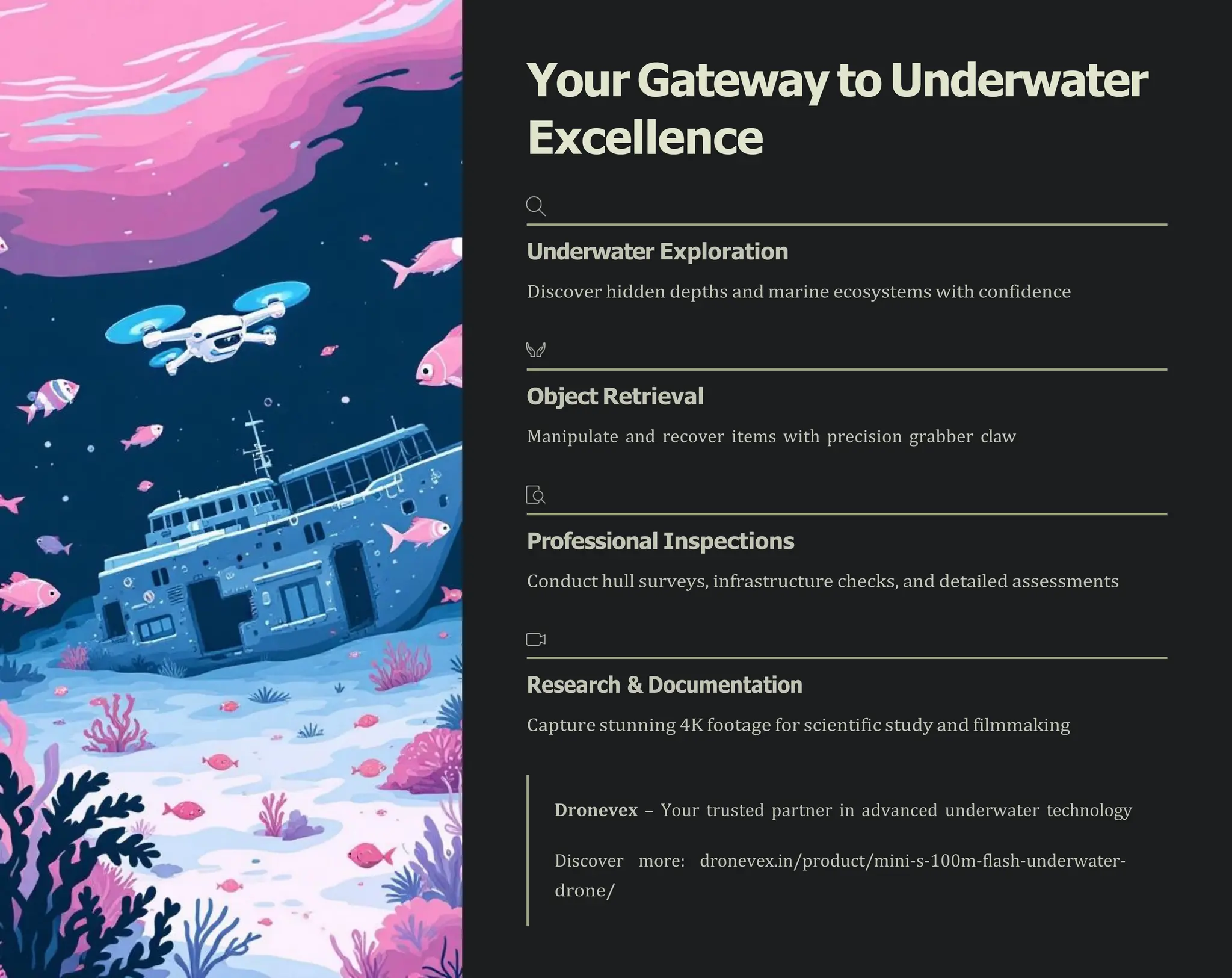 Gladius-Mini-S-100m-Flash-Underwater-Drone | PDF