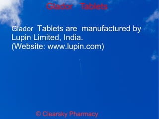 Glador (Generic Glimepiride Tablets) | ODP