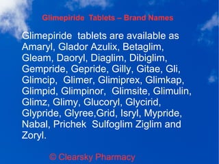 Glador (Generic Glimepiride Tablets) | PPT