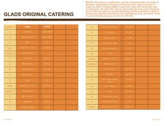 Glads Original BBQ CATERING MENU | PPT