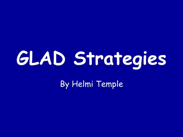 Glad strategies pp | PPT