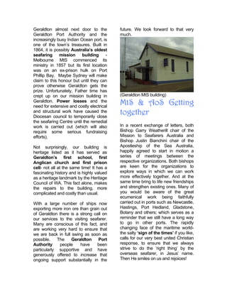 Glad Tidings Newsletter 1 - Mission to Seafarers | PDF