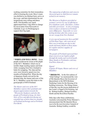 Glad Tidings Newsletter 2 - Mission to Seafarers | PDF | Cruises ...