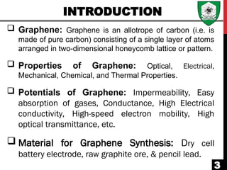 SYNTHESIS OF GRAPHINE FROM WASTE DRY CELL BATTERY ELECTRODES | PPT