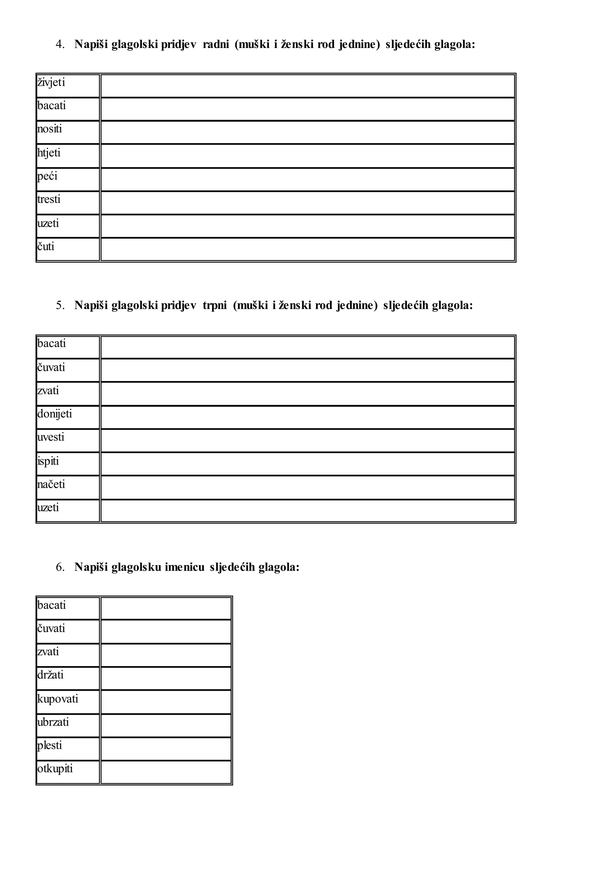 Glagoli ponavljanje | DOC