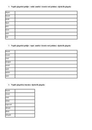 Glagoli ponavljanje | PDF