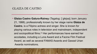 Glaiza de Castro Biography, Early life, Career.pptx